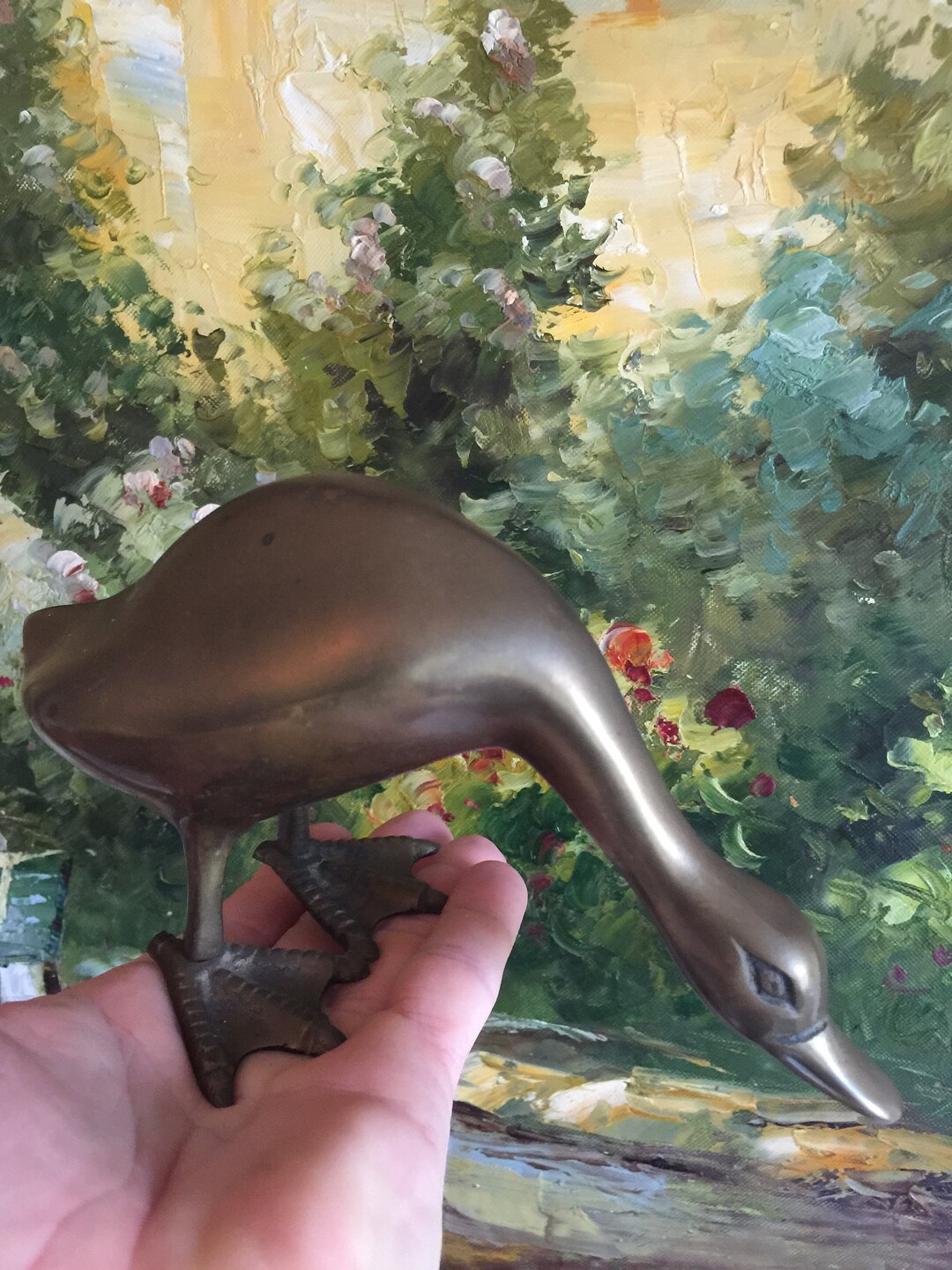 VINTAGE BRASS GOOSE - Etsy