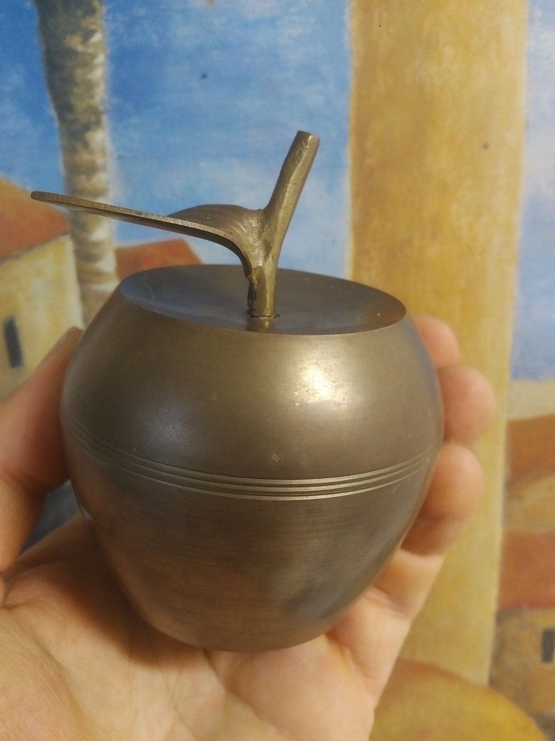 Vintage BRASS APPLE BELL - Etsy