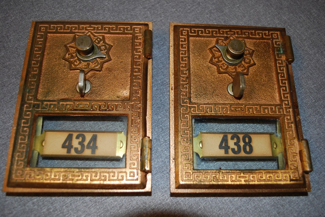 Vintage MAILBOX DOORS - Set of 2 - Etsy