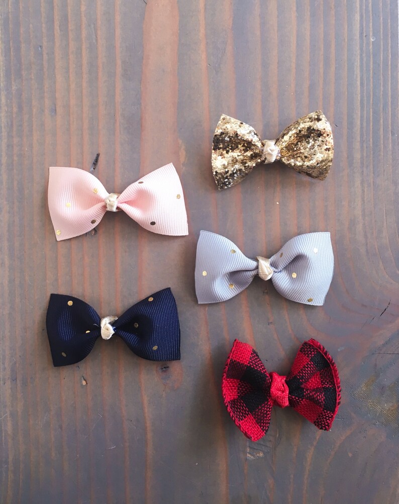 Bitty Bow Clip Set/ You Choose Your Set/ Baby Hair Clip | Etsy