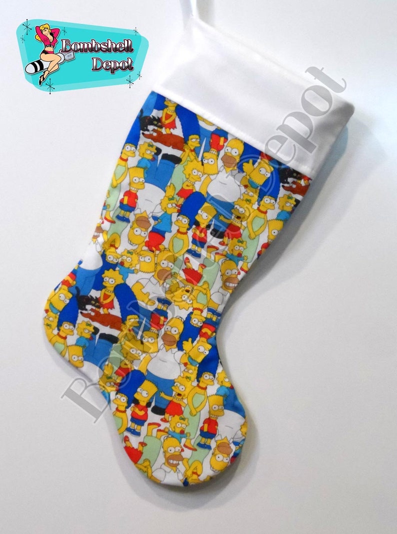 Handmade Simpson Fully Lined Christmas Stocking - Etsy