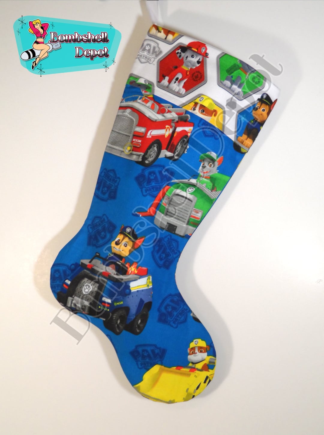Handmade Paw Patrol Fully Lined Christmas Stocking - Etsy