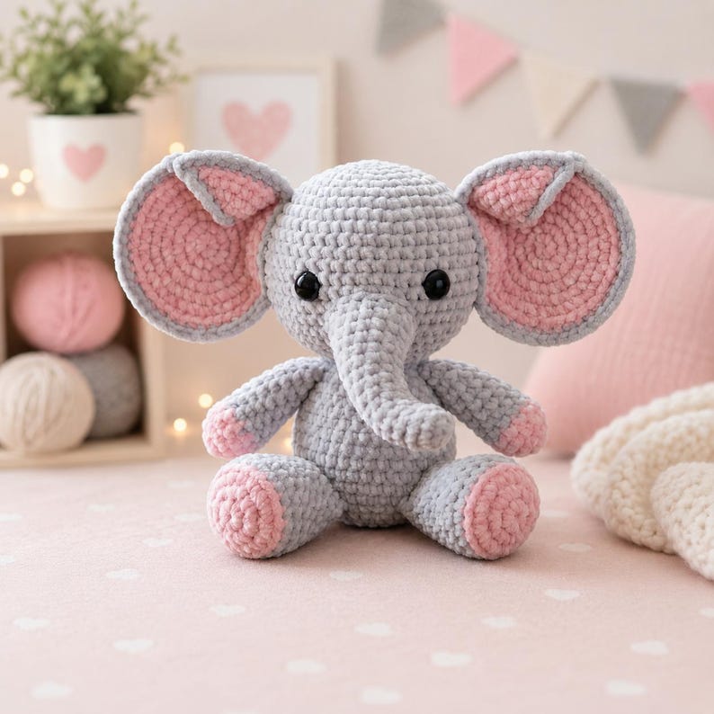 Elephant Crochet Pattern PDF | Beginner-friendly Amigurumi Elephant ...