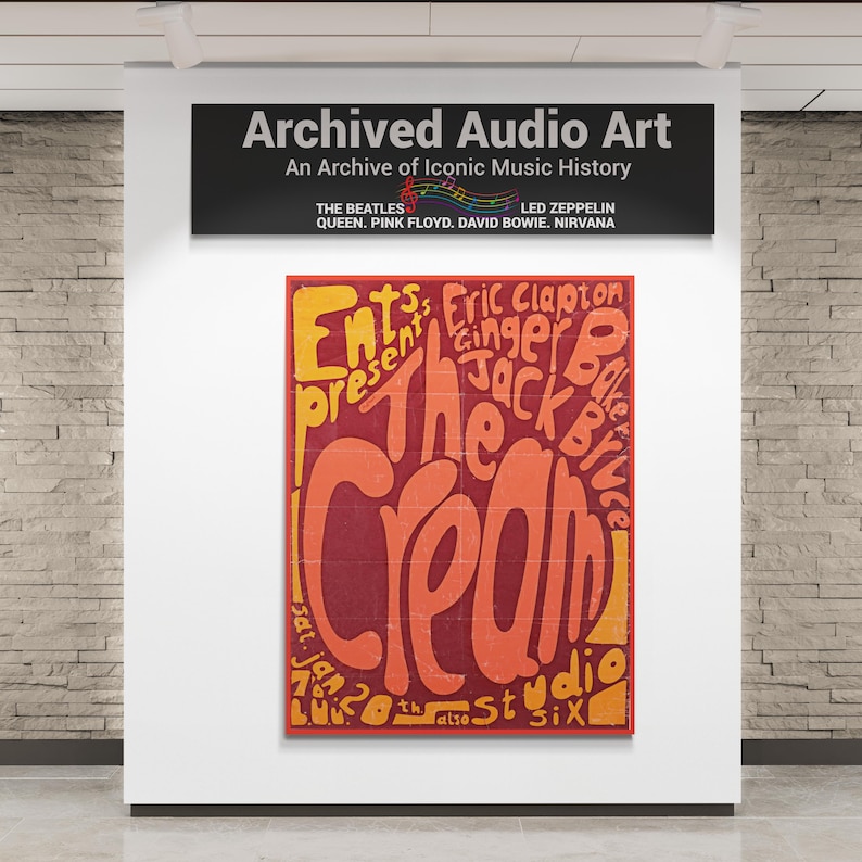 Cream Poster Collection Clapton Bruce Baker 1960s Concert Prints ...