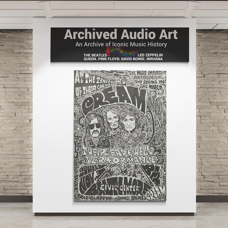 Cream Poster Collection Clapton Bruce Baker 1960s Concert Prints ...