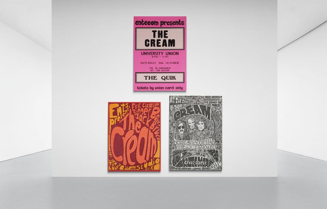 Cream Poster Collection Clapton Bruce Baker 1960s Concert Prints ...