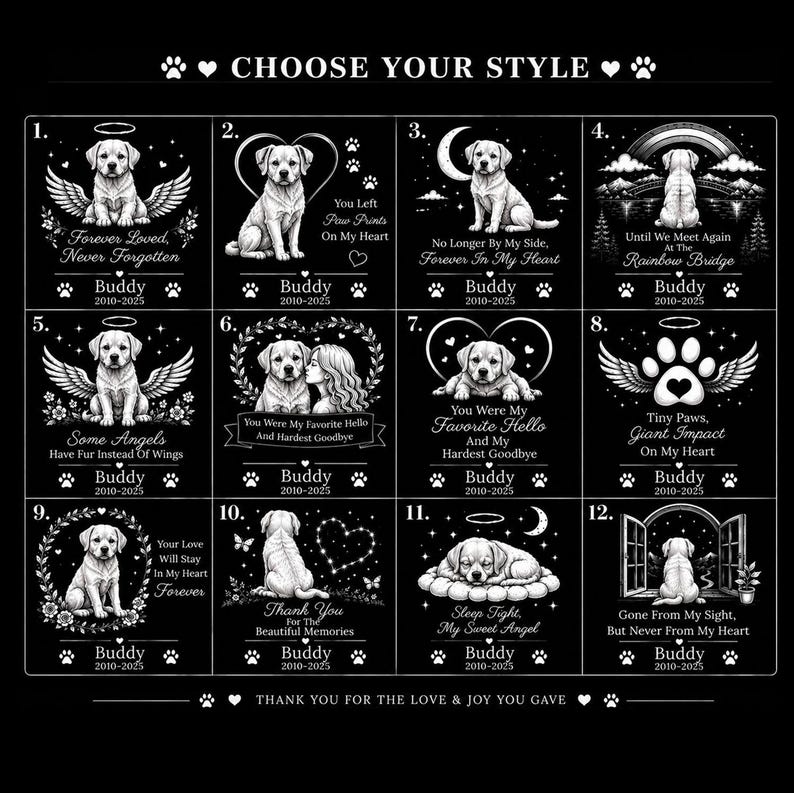 Labrador Retriever Dog Memorial Slate Stone, Personalized Dog Loss Gift ...
