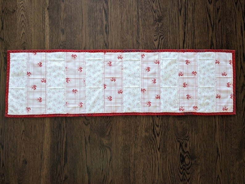 Mini Quilt, Table Topper, Table Runner, Springtime, Reversible Runner ...