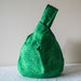 Japanese Knot Bag, Reversible, Project Bag, Green, Emerald, Damask - Etsy