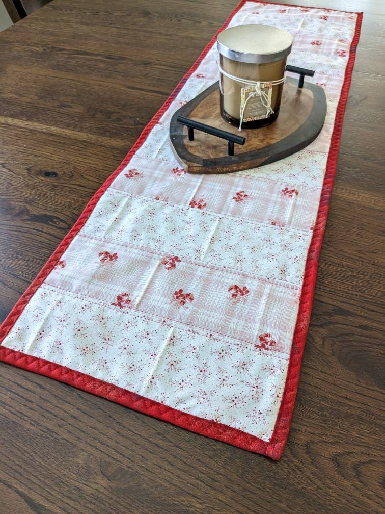 Mini Quilt, Table Topper, Table Runner, Springtime, Reversible Runner ...