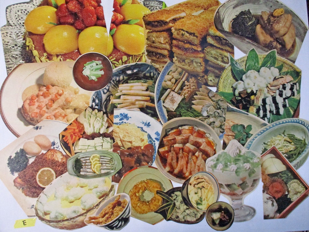 1950 to 60s Vintage Japanese Food Paper Cut Out Ephemera Scrap Pack - Etsy