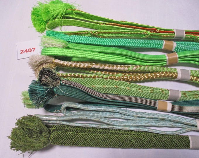 Set of 8 Vintage Silk KIMONO KUMIHIMO OBIJIME Woven Belt - Etsy