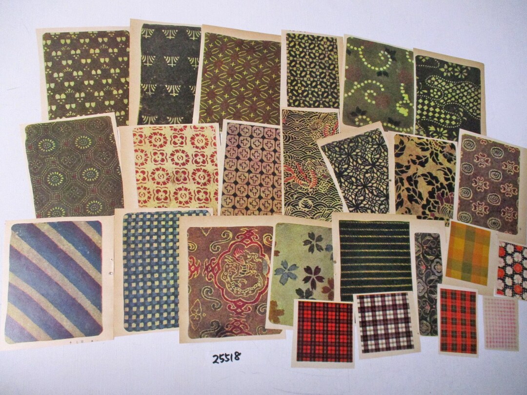 1970s 25vintage Japanese Cut Out Paper Ephemera Collage Scrap Pack ...