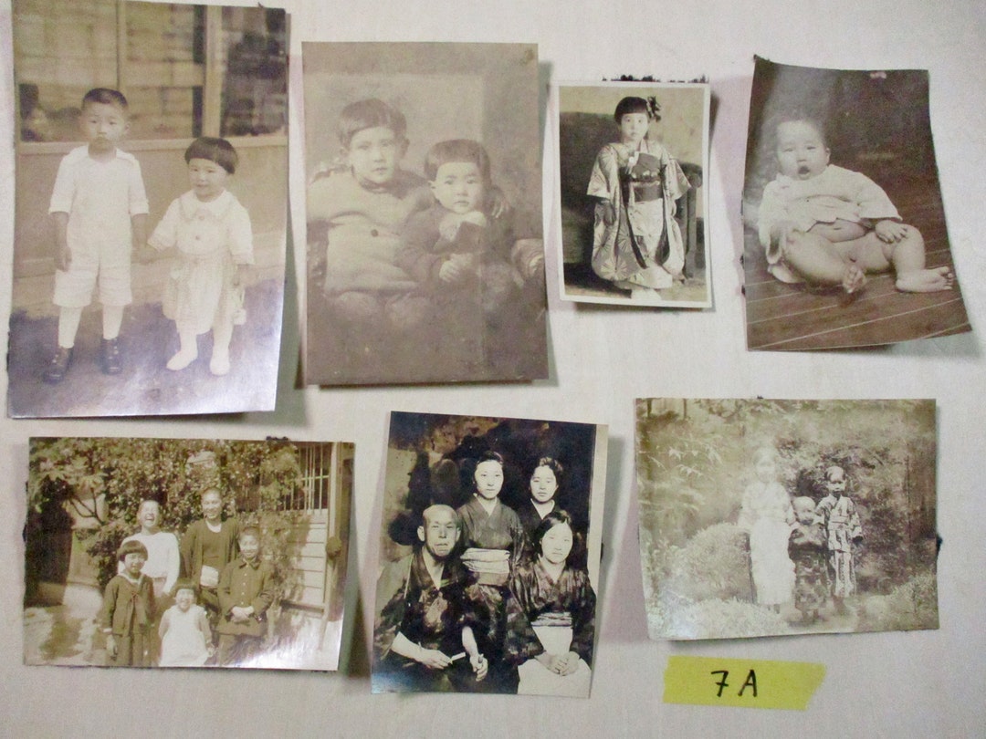 1900 - 30s Lot 7 Japanese Vintage Photo Black White Paper Ephemera7a - Etsy
