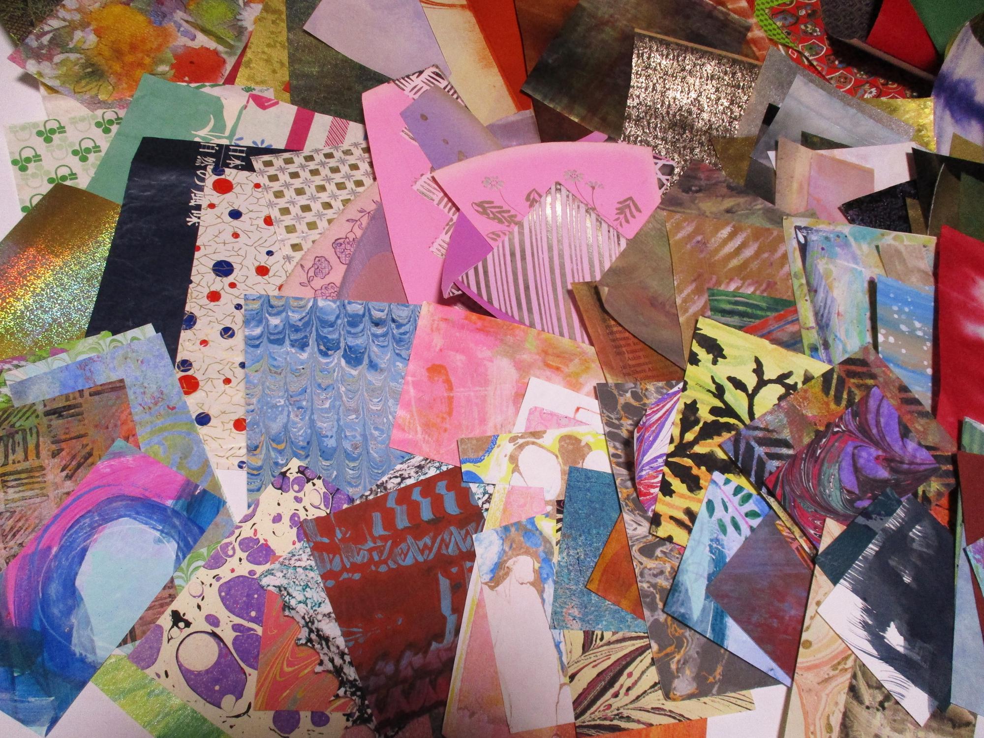 120g Collage Small Paper Grab Bag Vintage Japanese Handmade Metalic ...