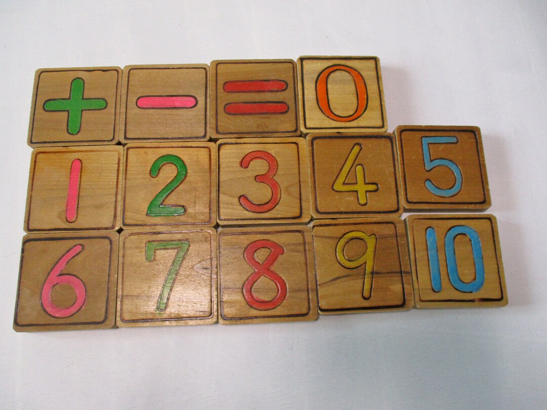 14vintage Japanese Number Wooden Blocks - Etsy