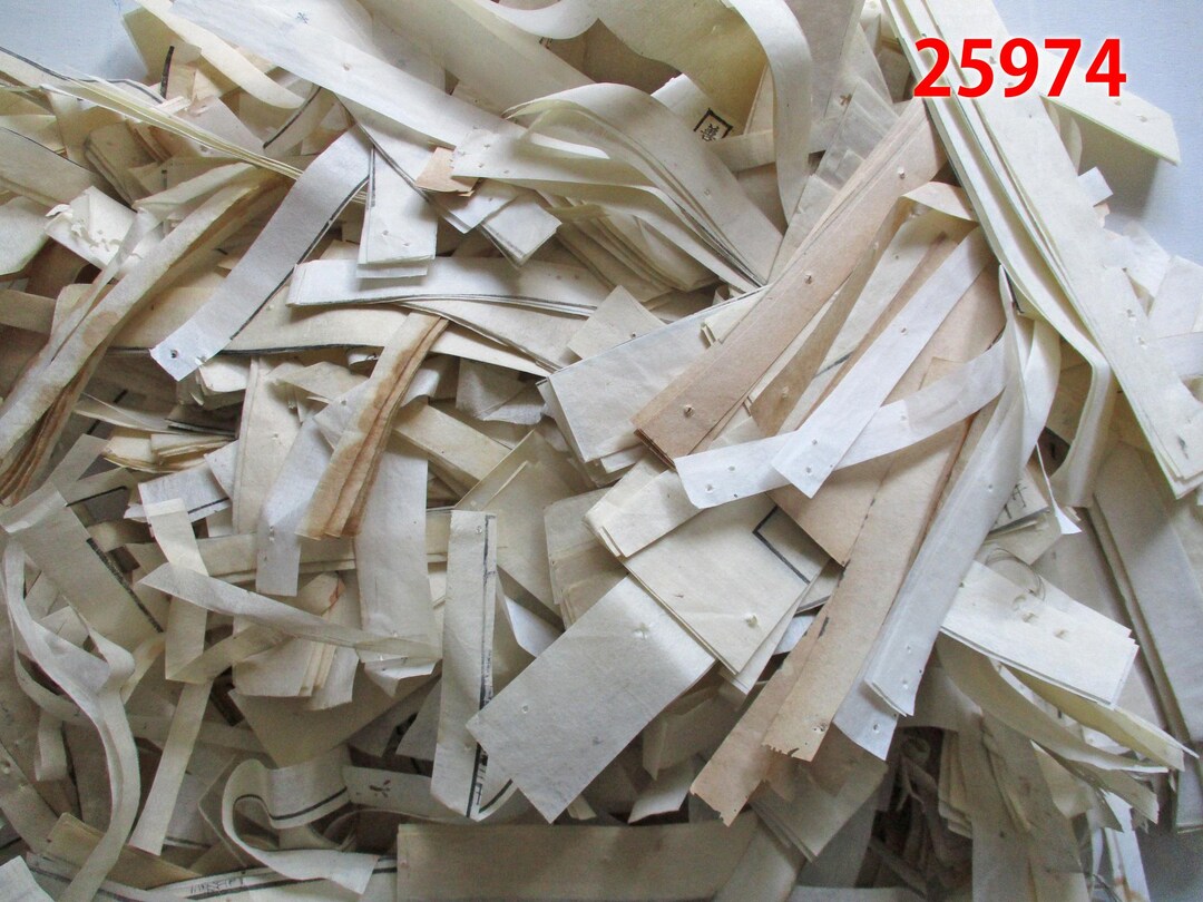 JUNK 1800 to 1900s Antique Japanese Washi Strips Paper for Collage ...
