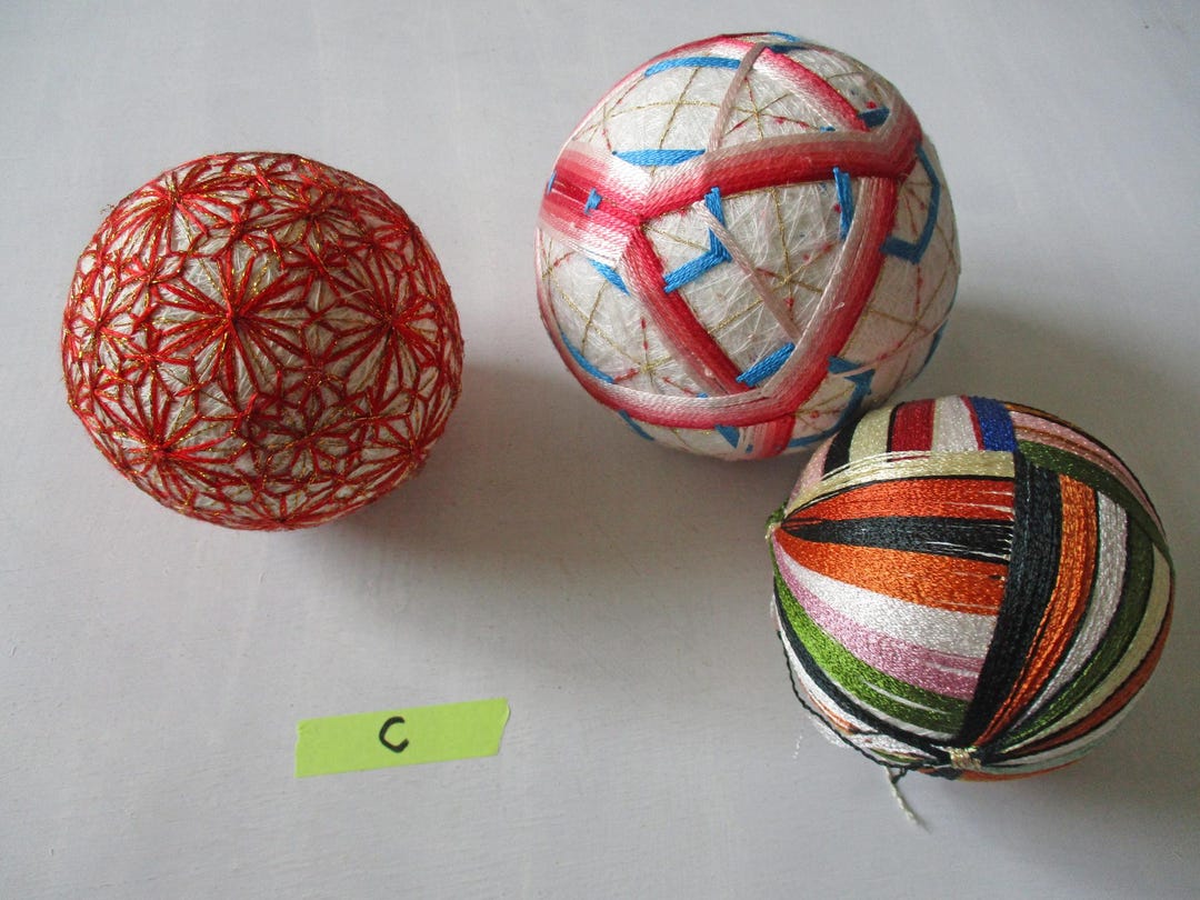JUNK 3vintage Japanese "temari" Fiber Ball Home DECO - Etsy