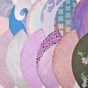 You Choose 12 Vintage Japanese Fan Sensu Sampler Handpainted Woodblock ...