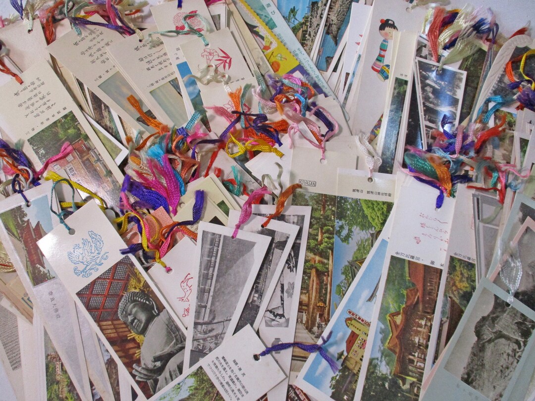 Set of 17 1920 - 1960s Vintage Japanese Bookmarks Collage Paper ...