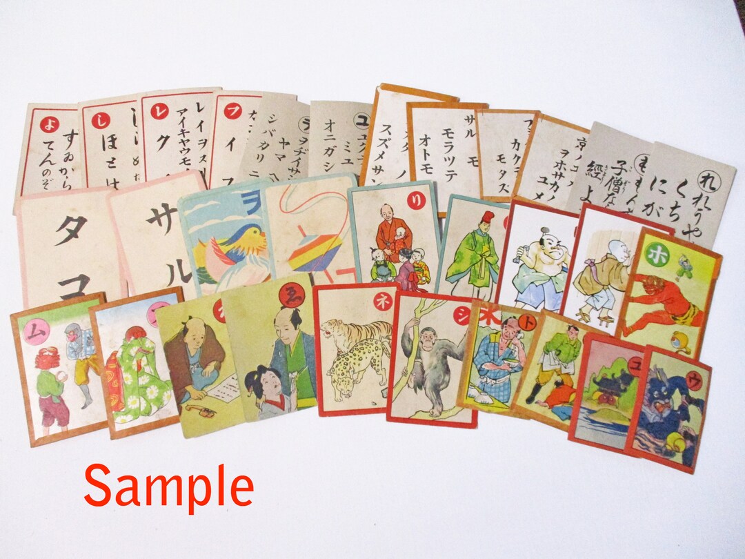 1900 to 40s 31japanese Vintage KARUTA Game Cards Paper Ephemera - Etsy