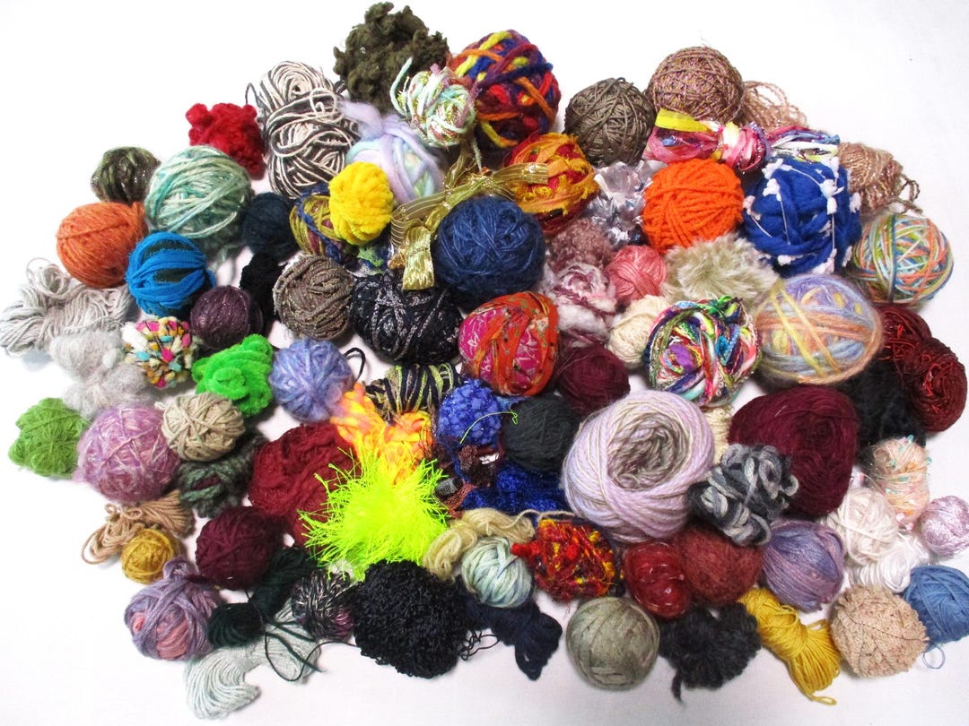 580g 1.28lb Destash Mixed Scrap Yarn Wool Acryl Cotton Silk - Etsy
