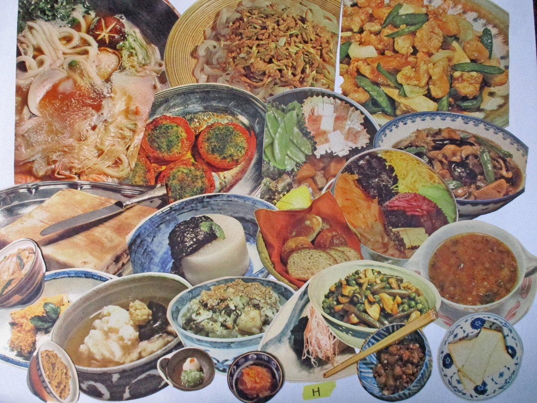 1950 to 60s Vintage Japanese Food Paper Cut Out Ephemera Scrap Pack - Etsy