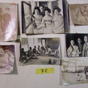 1900 30s Lot 7 Japanese Vintage Photo Black White Paper Ephemera 7C - Etsy