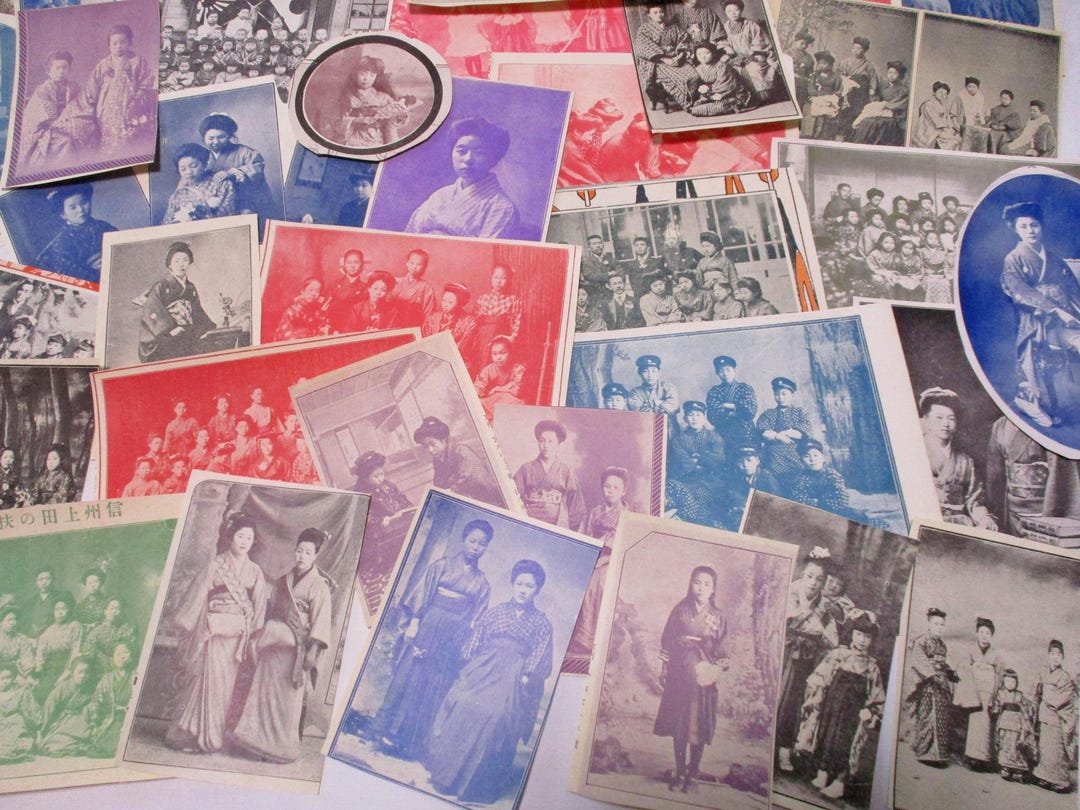 1910 to 20s 50pc Antique Japanese Cut Out Women Children Girl Paper ...