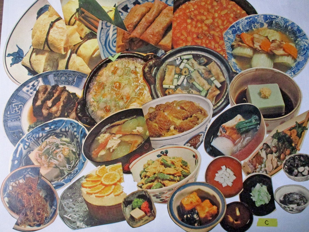 1950 to 60s Vintage Japanese Food Paper Cut Out Ephemera Scrap Pack - Etsy