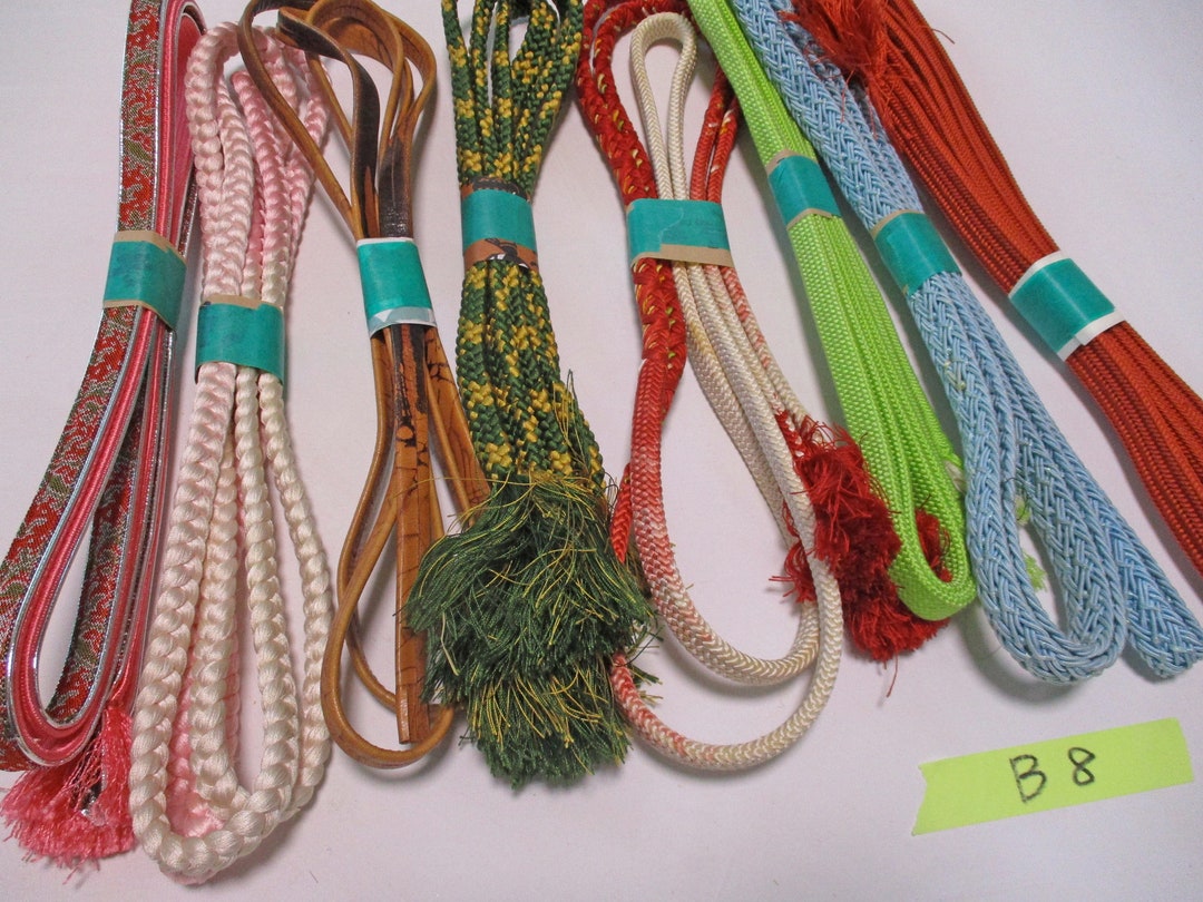 Set of 8 Vintage Silk KUMIHIMO OBIJIME Woven Belt - Etsy