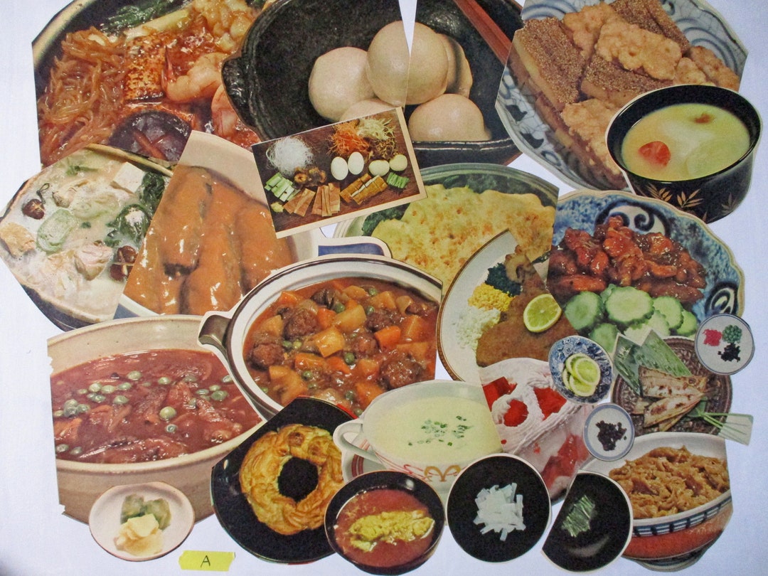 1950 to 60s Vintage Japanese Food Paper Cut Out Ephemera Scrap Pack - Etsy