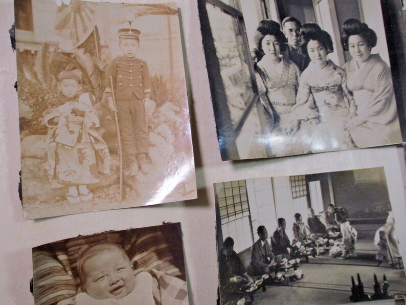 1900 30s Lot 7 Japanese Vintage Photo Black White Paper - Etsy