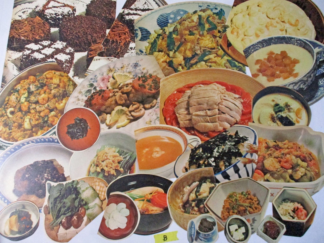 1950 to 60s Vintage Japanese Food Paper Cut Out Ephemera Scrap Pack - Etsy