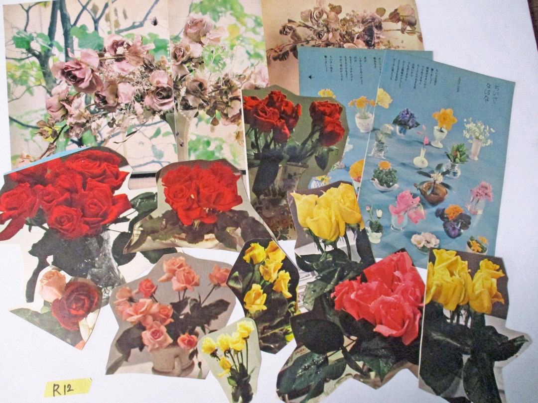 1960 to 70s Vintage Japanese Magazine Paper Cut Out Ephemera Scrap Pack ...