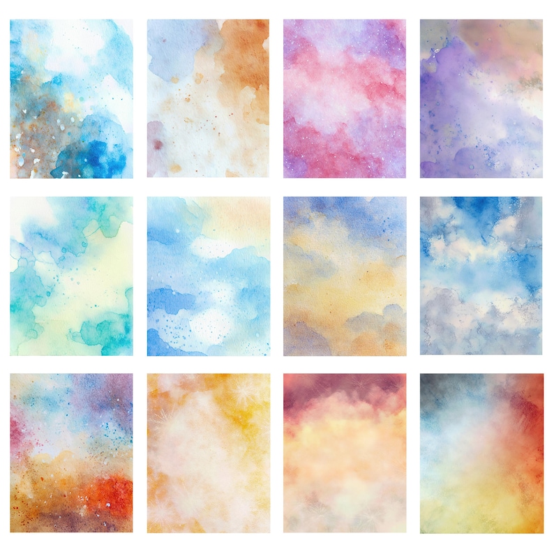 Watercolor Journal Pages | Salt Spots Texture, Mixed Media Scrapbooking ...