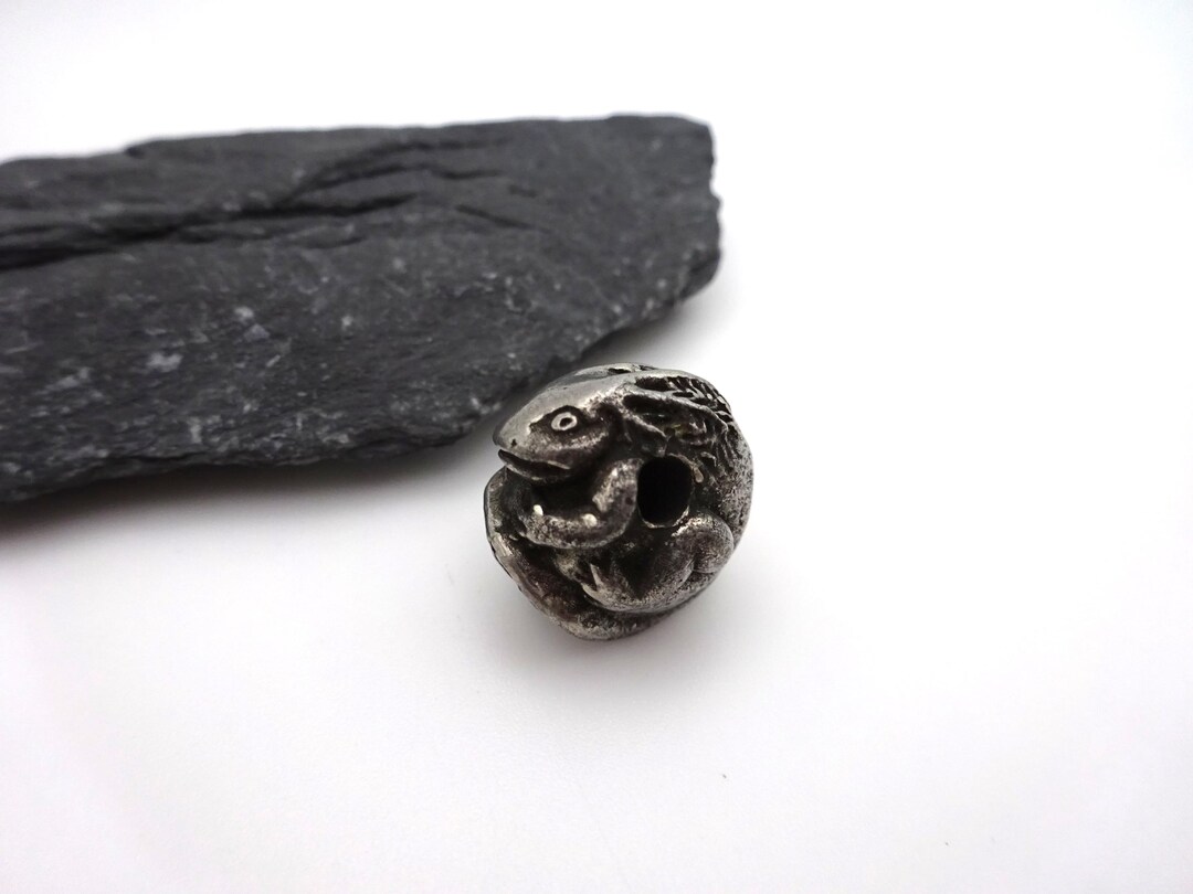Handmade Pewter Axolotl Bead, Artisan - Etsy