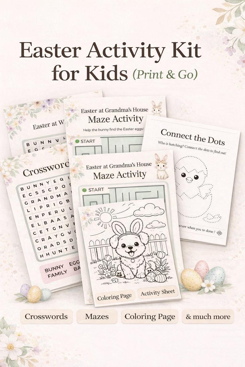 Easter Egg Hunt Clues Printable | Kids Easter Activity Kit | Scavenger ...