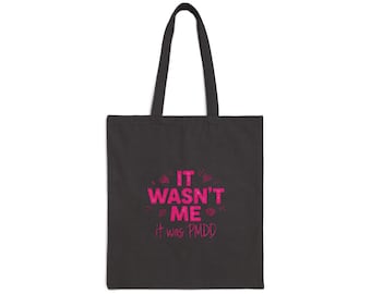 Funny PMDD Tote Bag | Luteal Phase Hormone Humor Canvas Bag - Etsy