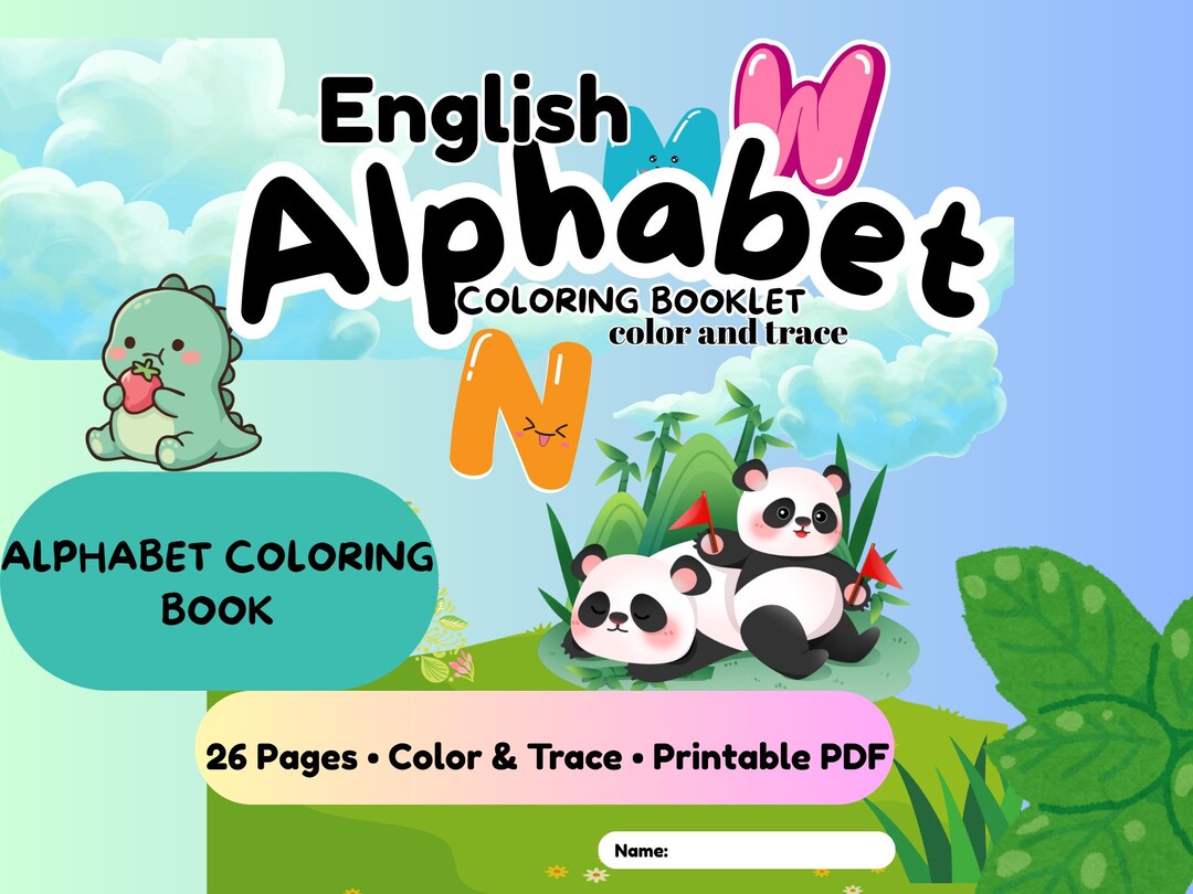 Alphabet Coloring Book, ABC Tracing Worksheets, Preschool Learning PDF ...