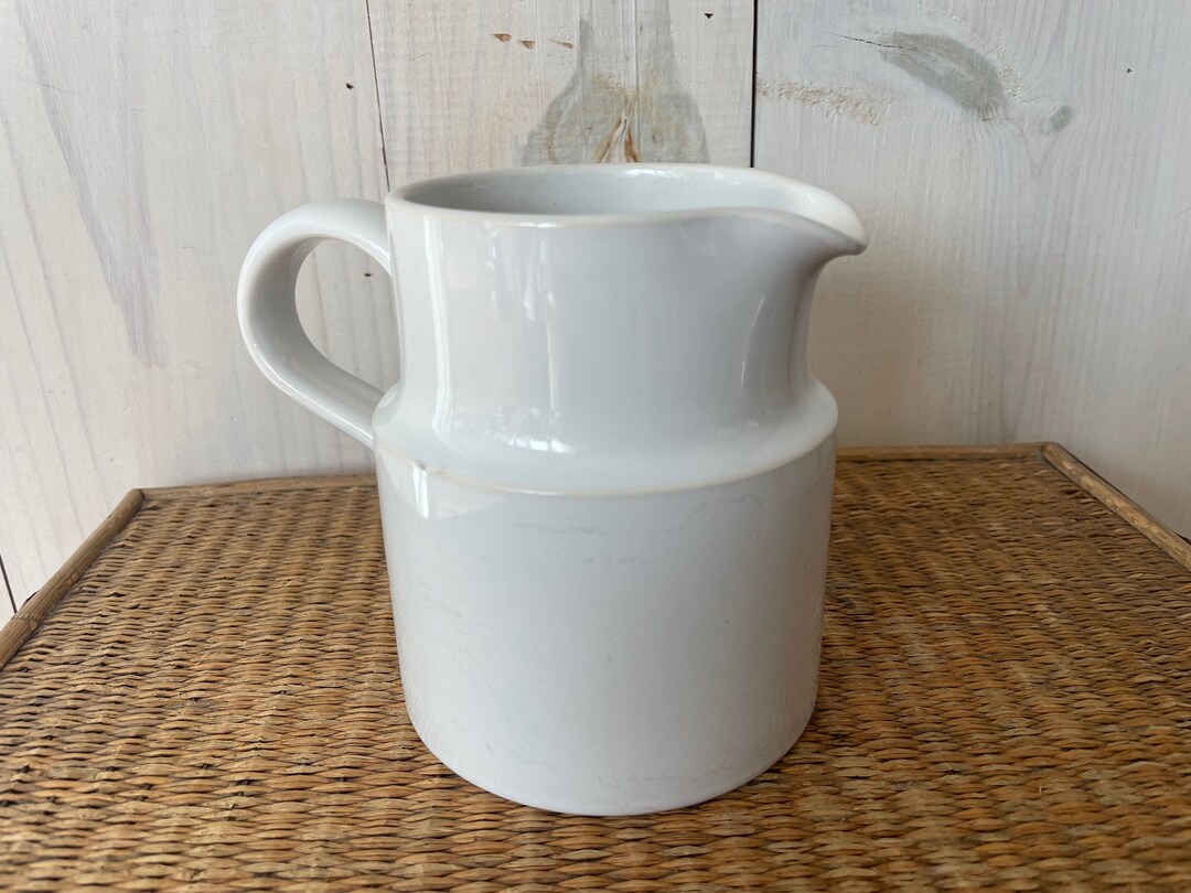 Vintage English Pitcher, White English Pitcher, Vintage Pitcher, Small ...