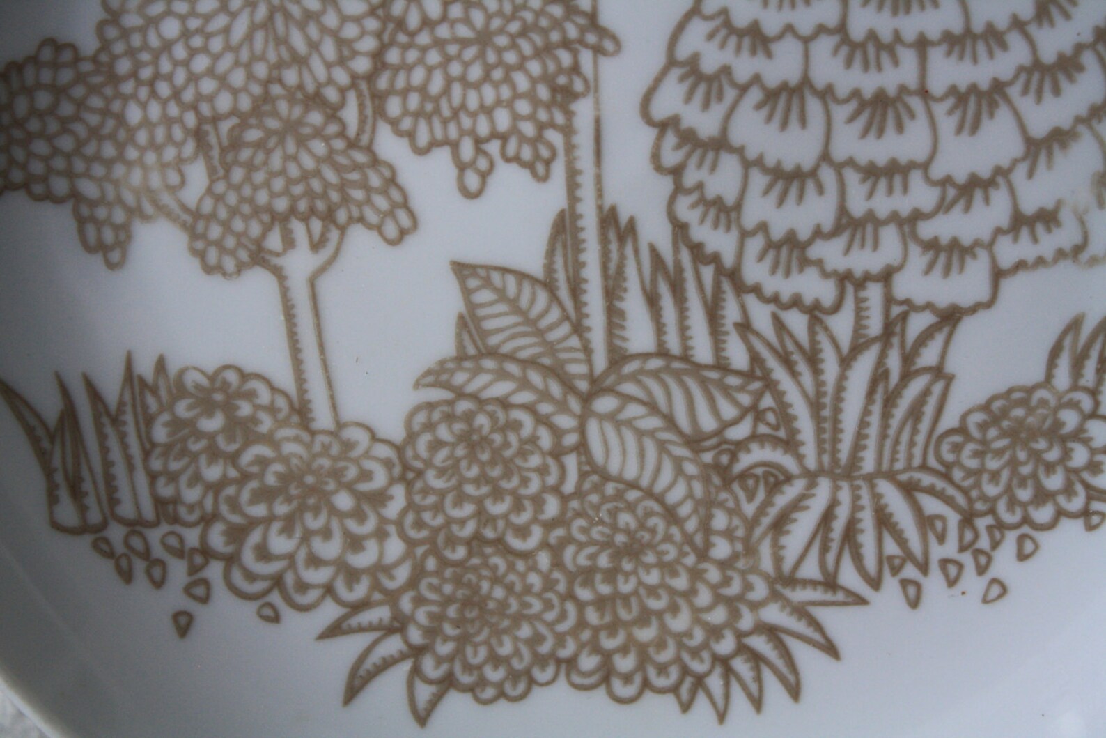 Plate With Tropical Scene Bali White and Gold Plate - Etsy