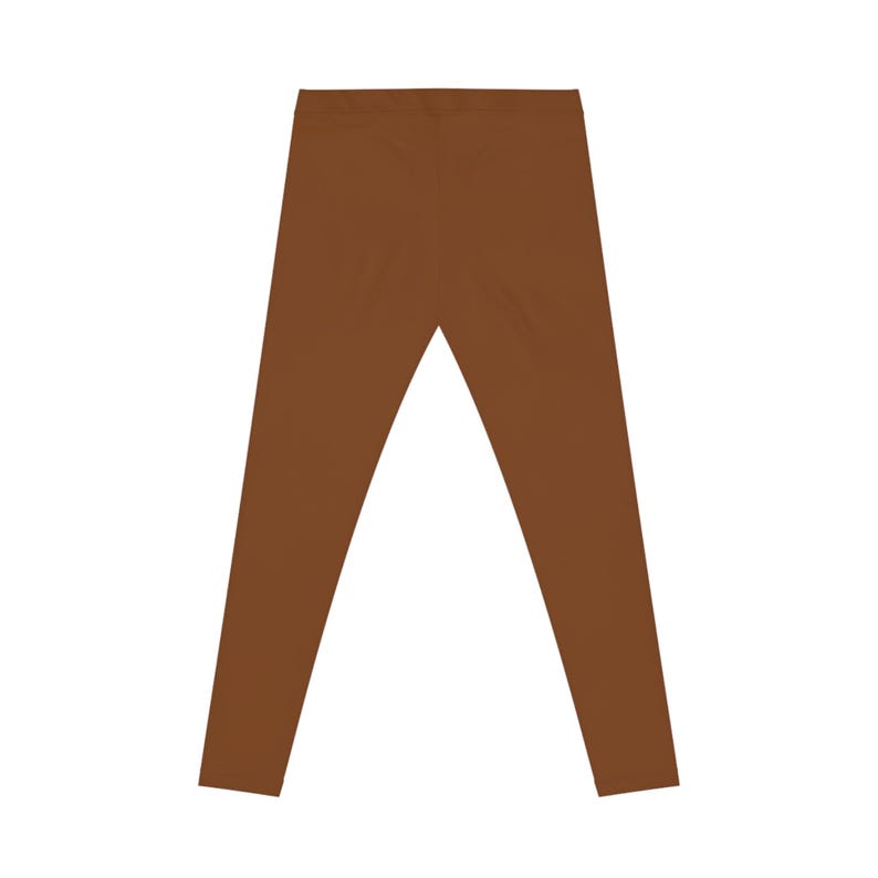 Stretch-raw Amber Rust Solid Color Print Ladies Poly-span Casual ...