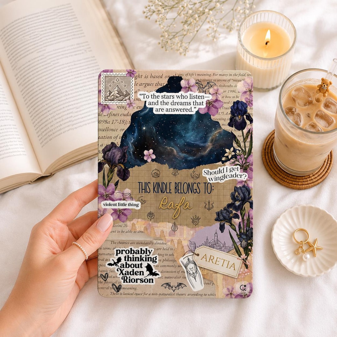 Encart pour Kindle ACOTAR x Fourth Wing, carte papier céleste Night ...