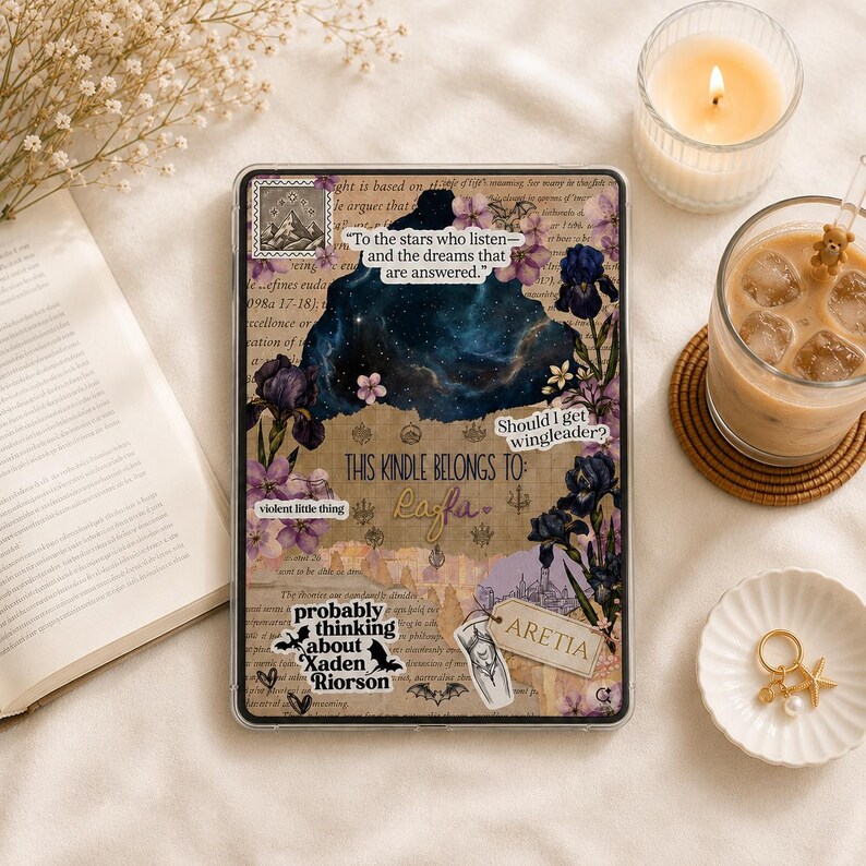 ACOTAR x Fourth Wing Kindle Insert, Night Court Celestial Papierkarte ...