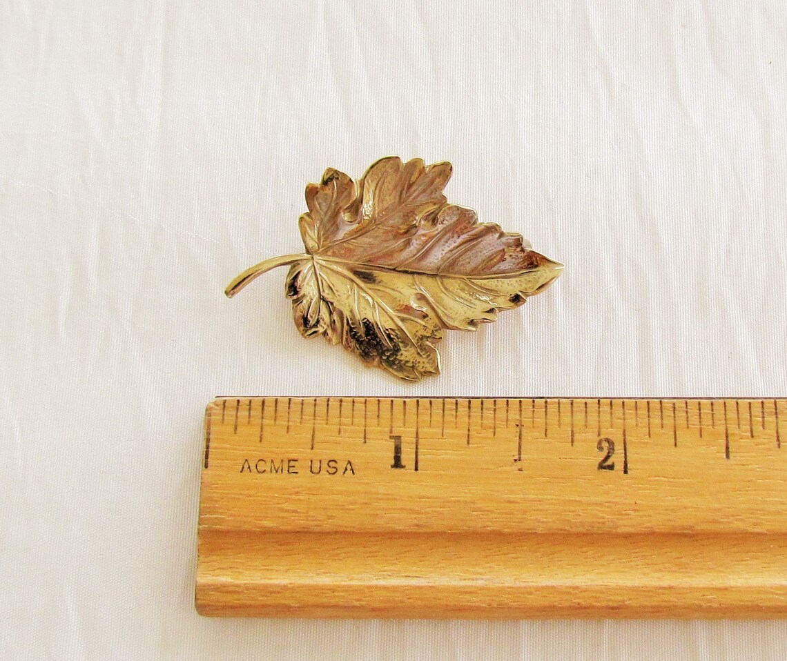 Vintage Gold Filled Leaf Pins Lot of 2 Small Pins by Van Dell - Etsy