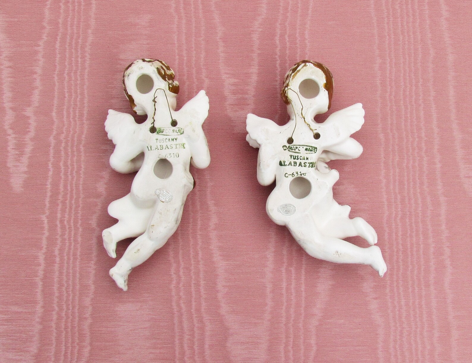 Pair of Ceramic Hanging Cherubs by Napcoware C.1960's - Etsy