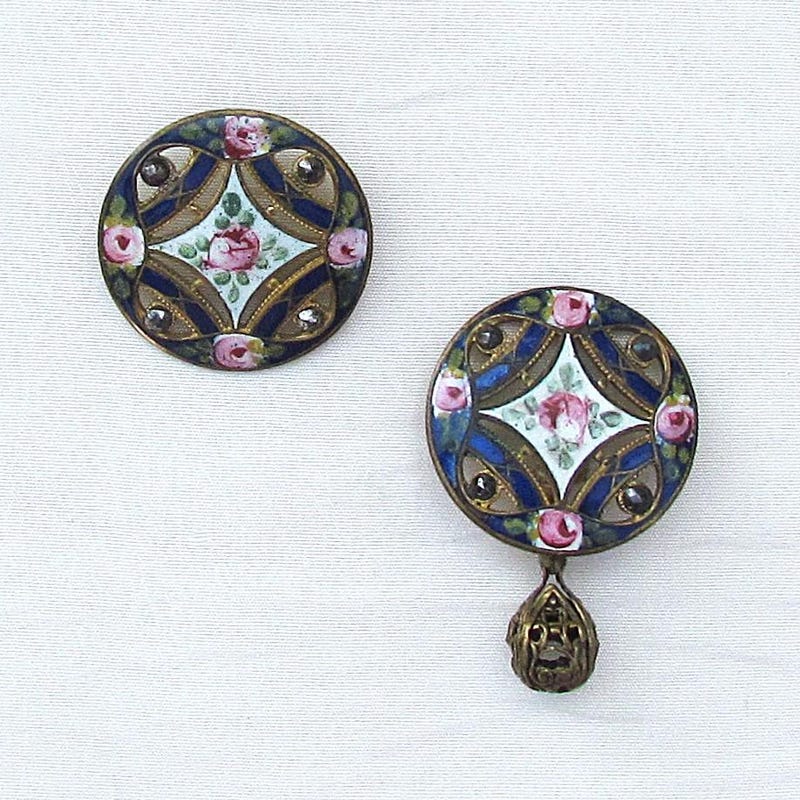 Antique Buttons Enamels - Etsy