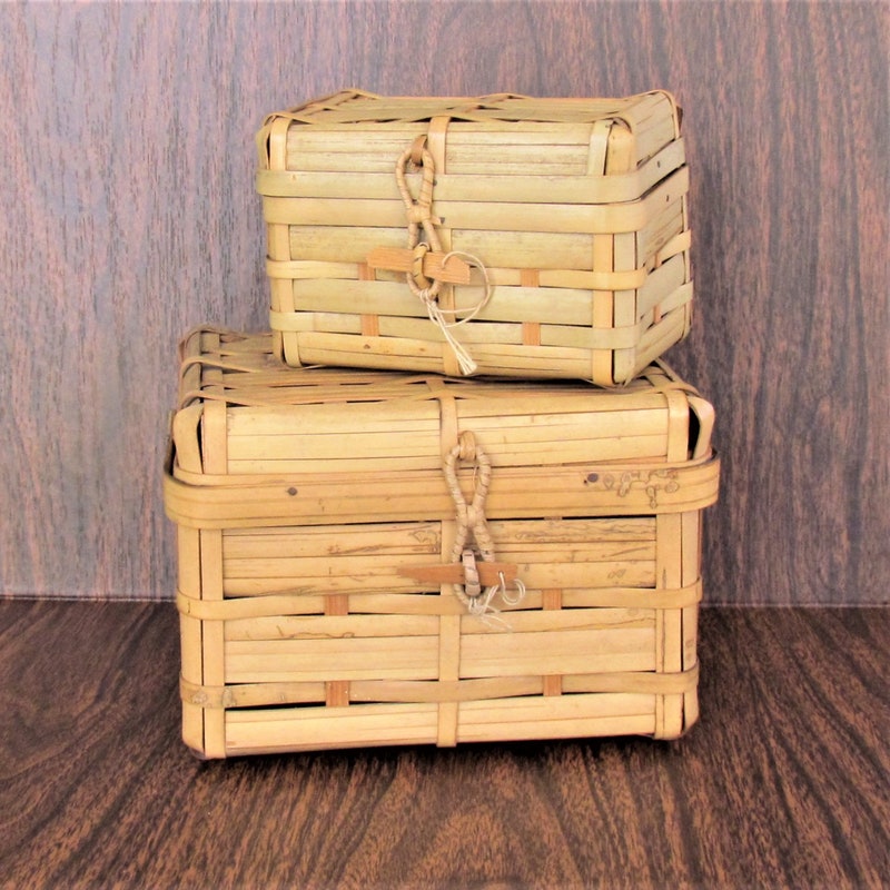 Japan Bamboo Basket - Etsy