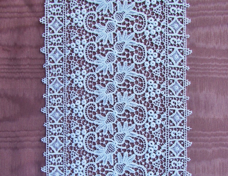 Antique lace panel c.1900 wide lace panel suitable for skirt | Etsy